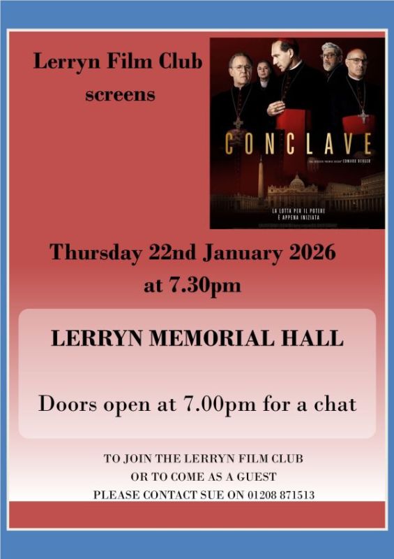 Lerryn Film Club - screening of Conclave : Lerryn
