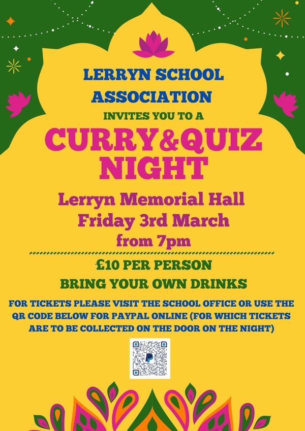 Lerryn School Curry and Quiz night : Lerryn