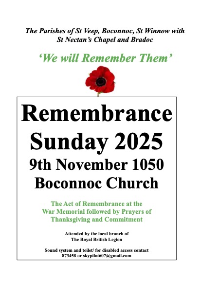 Remembrance Sunday 2025 : Lerryn