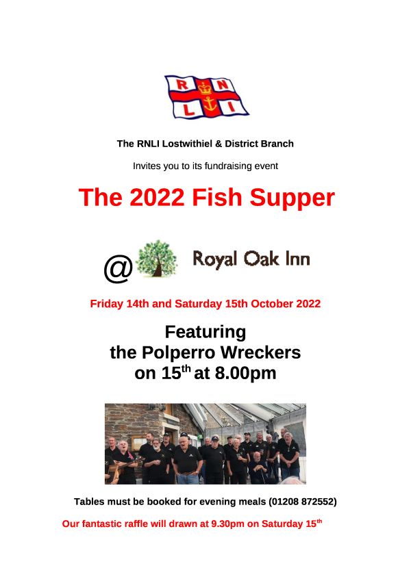 RNLI Fish Supper : Lerryn