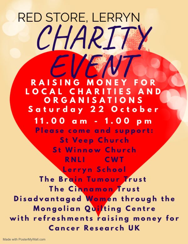 THE RED STORE CHARITY EVENT : Lerryn